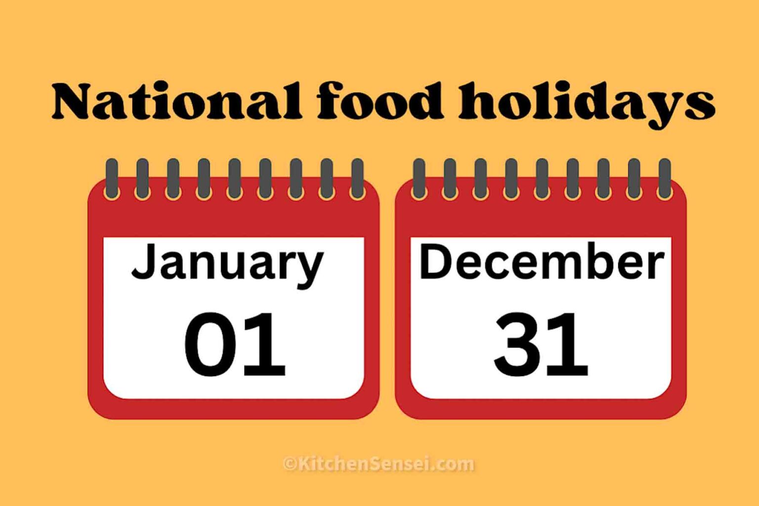 National food holidays - kitchen Sensei